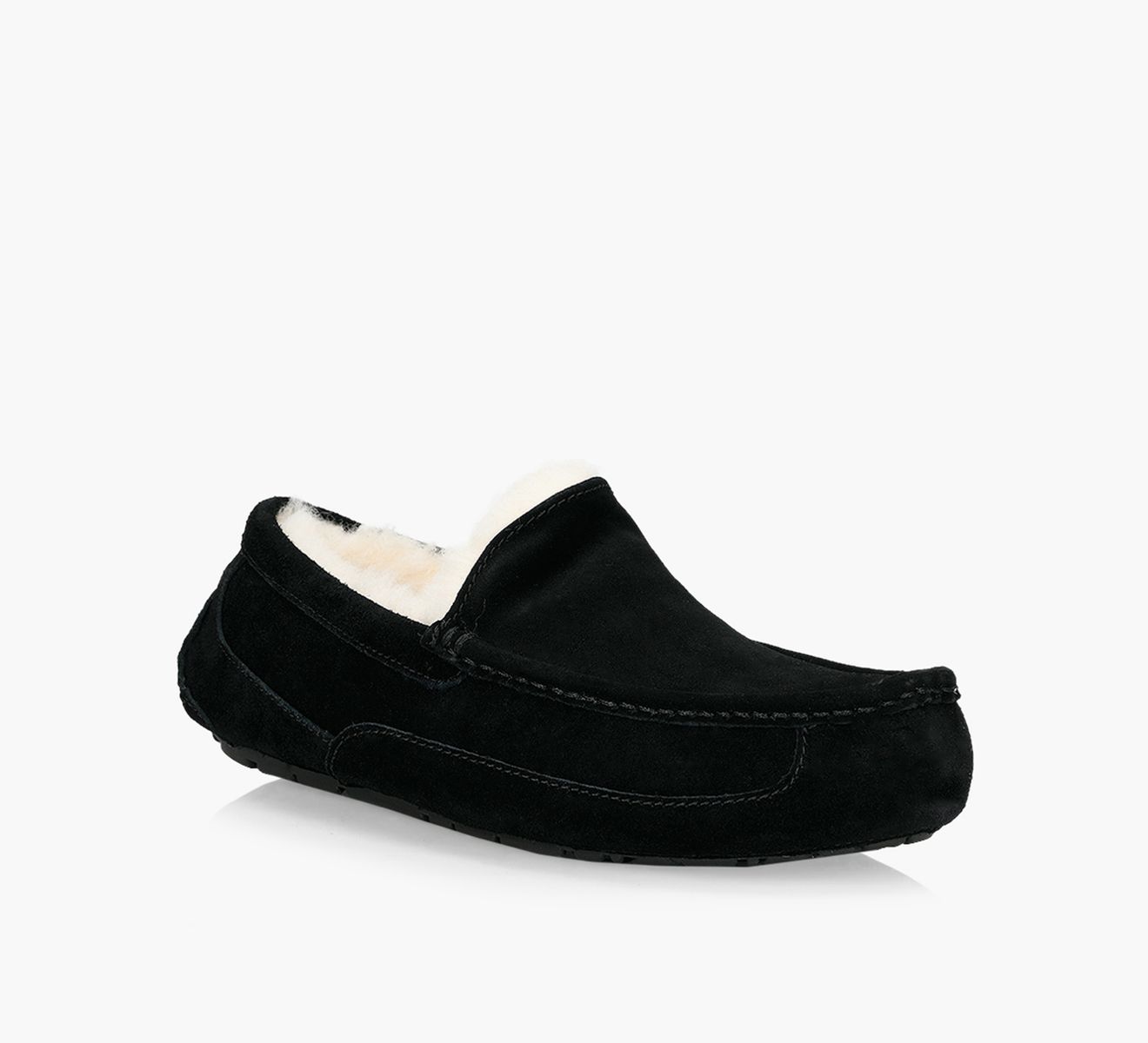 Mens ugg ascot slippers black store