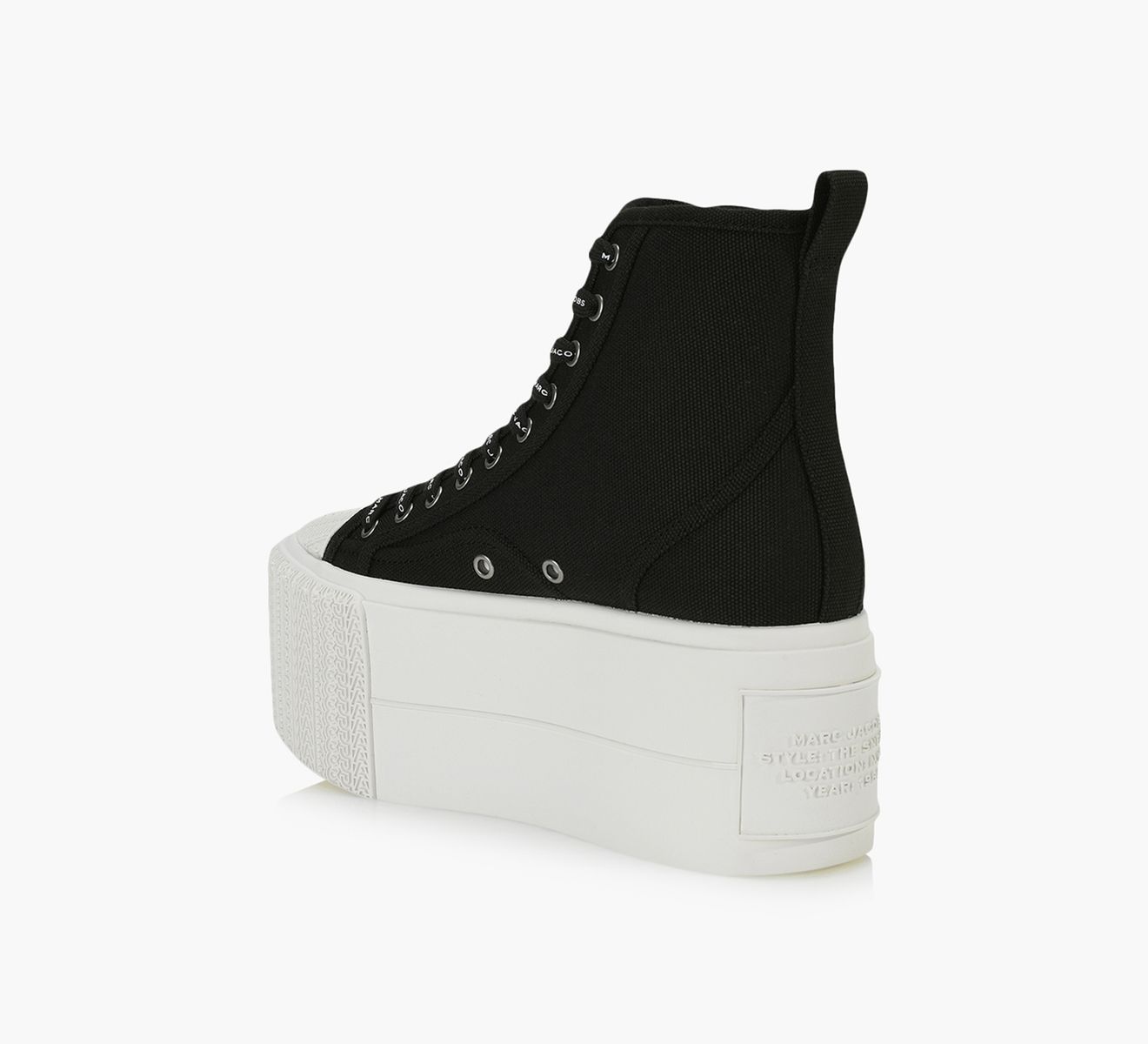 MARC JACOBS THE HIGH TOP PLATFORM SNEAKER - Toile Noir | Browns Shoes