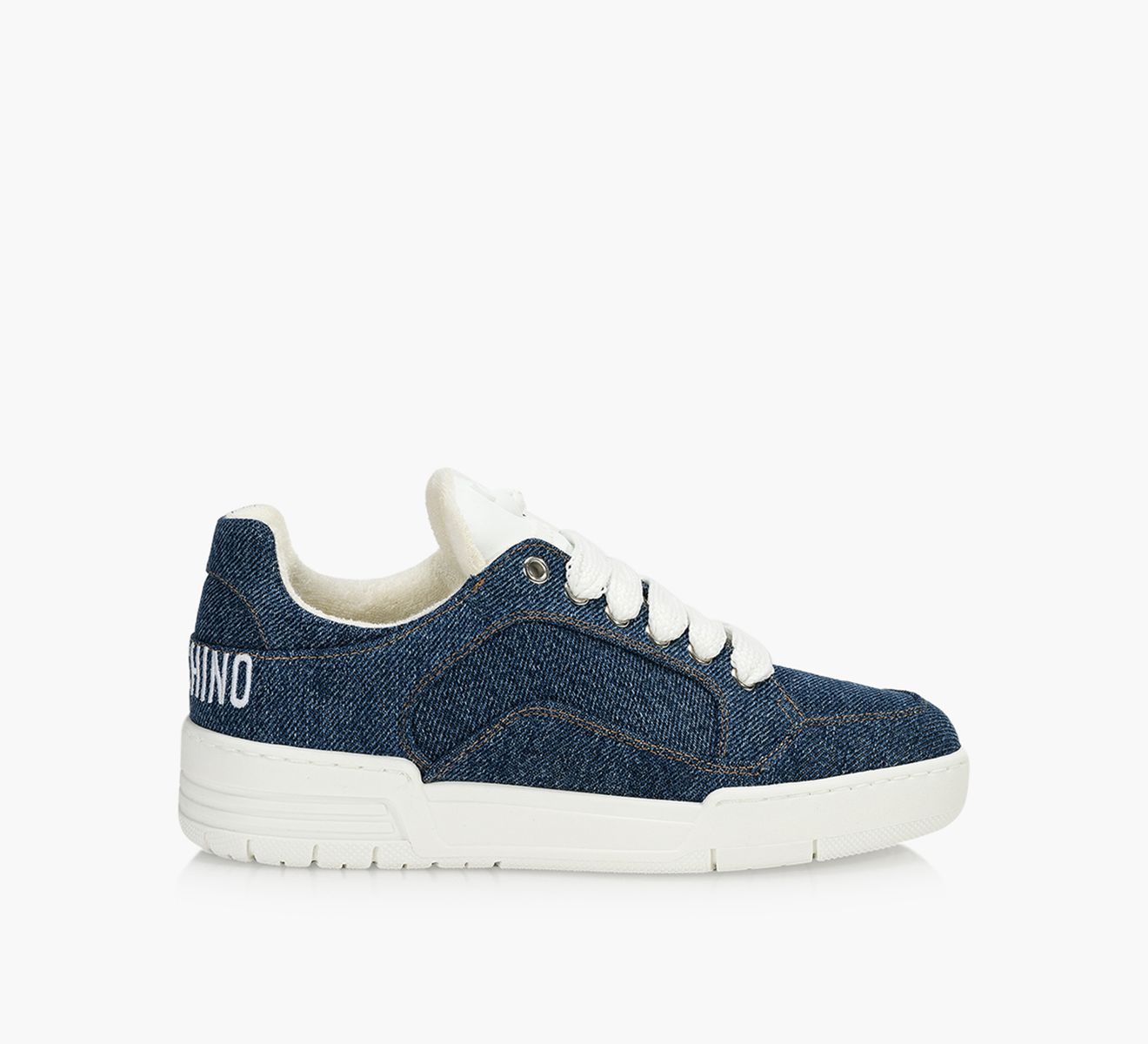 MOSCHINO DENIM SNEAKERS WITH LOGO | Browns Shoes