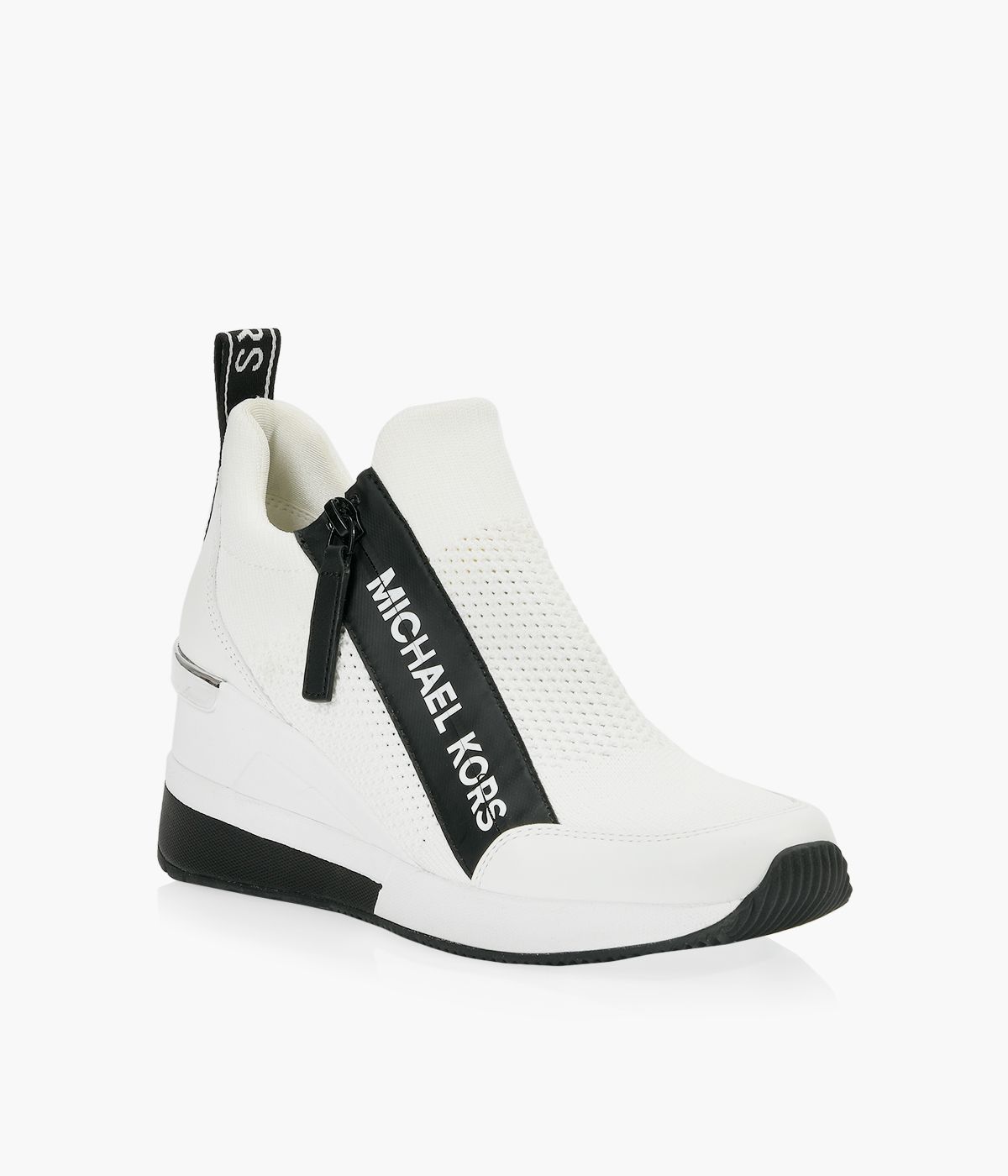 MICHAEL MICHAEL KORS WILLIS WEDGE TRAINER - White & Colour Fabric ...