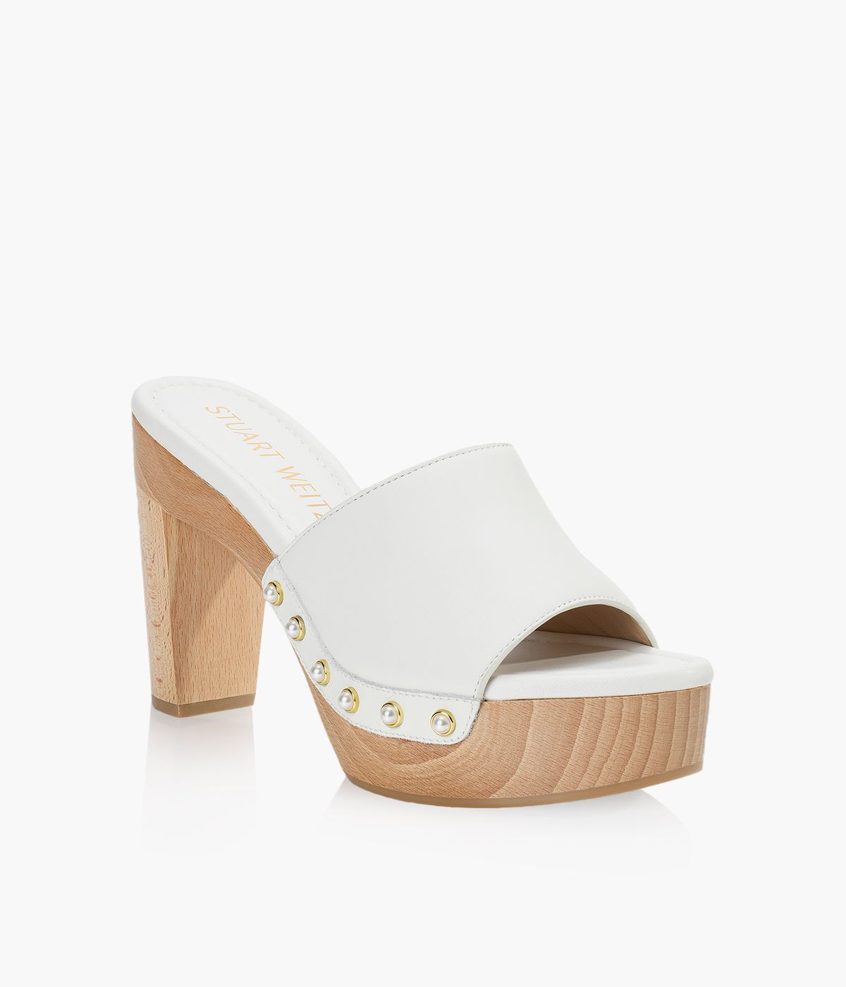 STUART WEITZMAN PEARL CLOG 85 SANDAL - Leather | Browns Shoes