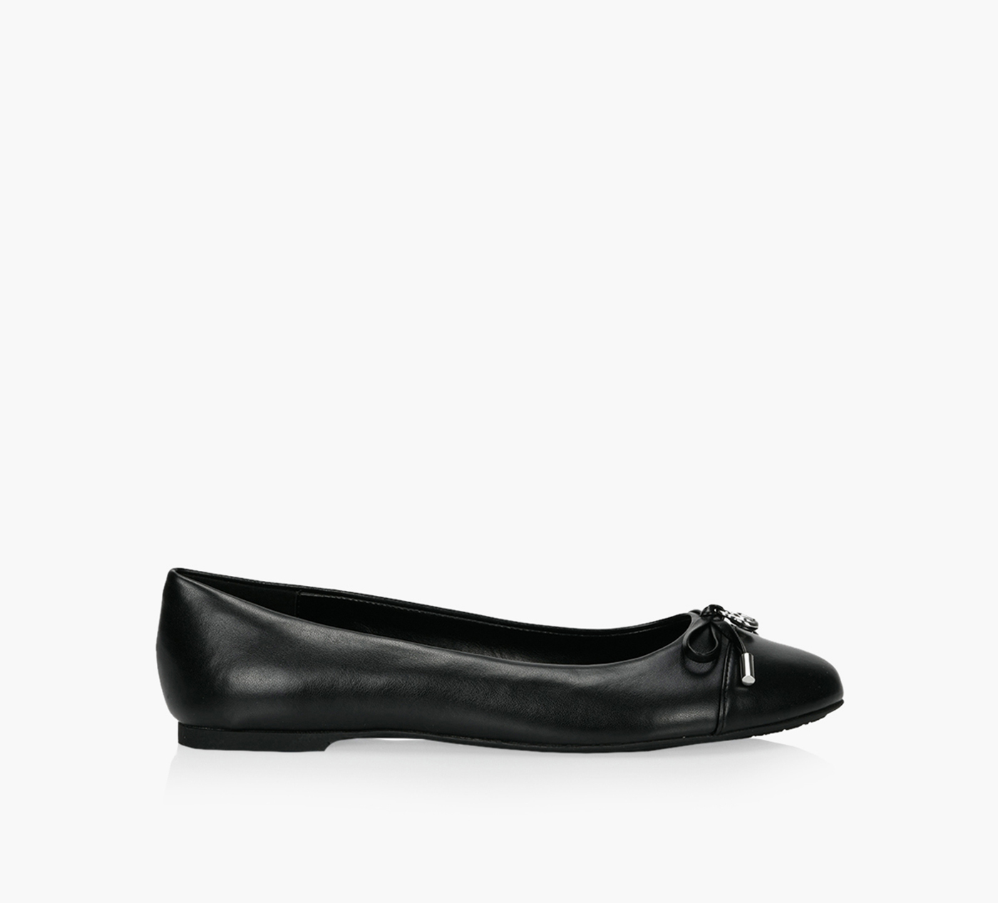 MICHAEL MICHAEL KORS MELODY TOE CAP Black Leather Browns Shoes
